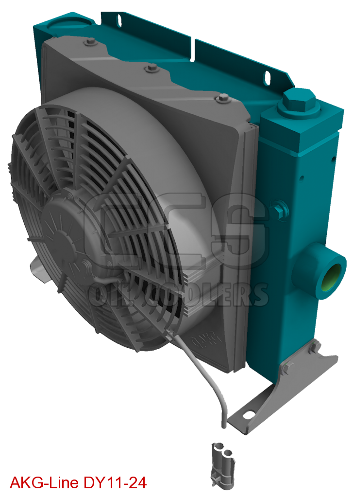 DY11 oliekoeler met bypass 24V-DC (Oliekoeler 12 - 24 V) | CCS Oil Coolers
