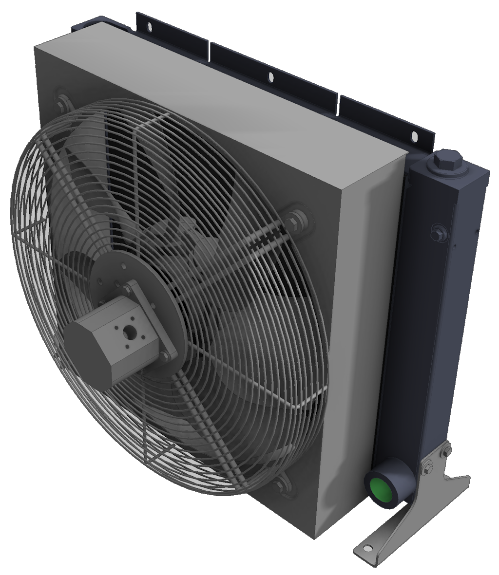 HY50B oil cooler with bypass (Oil Cooler with Hydraulic Motor) | CCS Oil Coolers